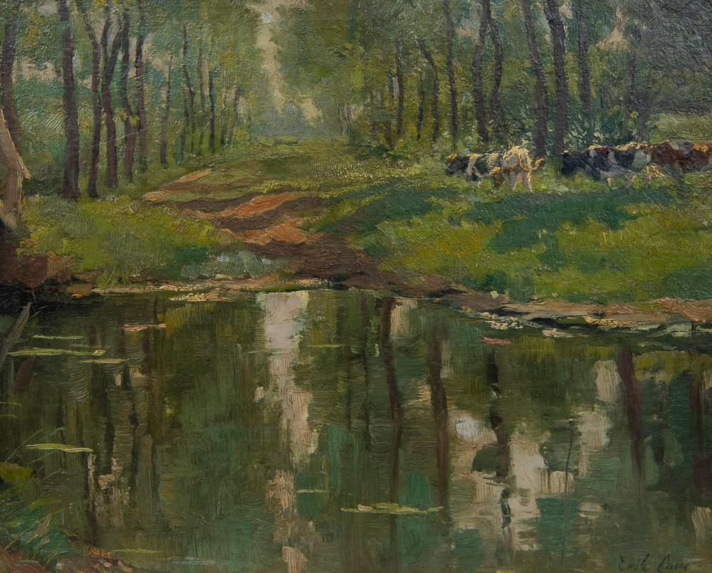 Emile Claus | By the Riverside (1920) | MutualArt