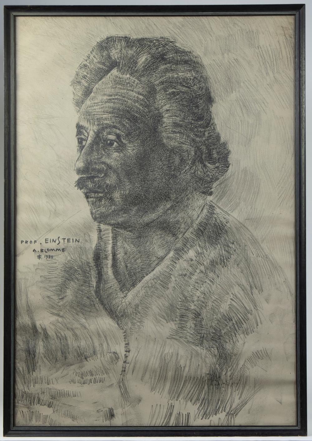 Alfons Blomme | charcoal drawing portrait Albert Einstein (1933 ...