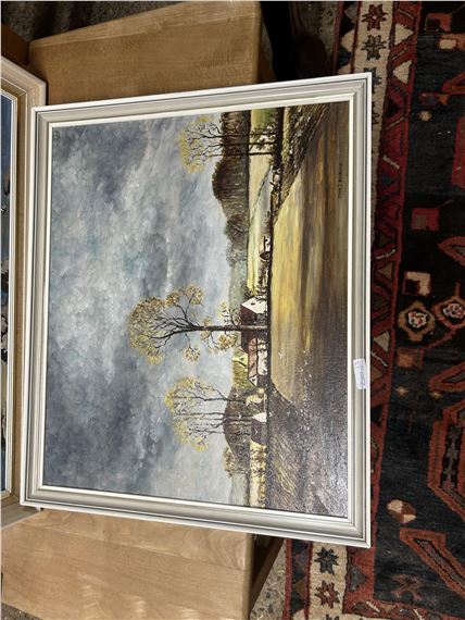 Charles J. Simkins | two studies a rural scene and a coastal scene with ...