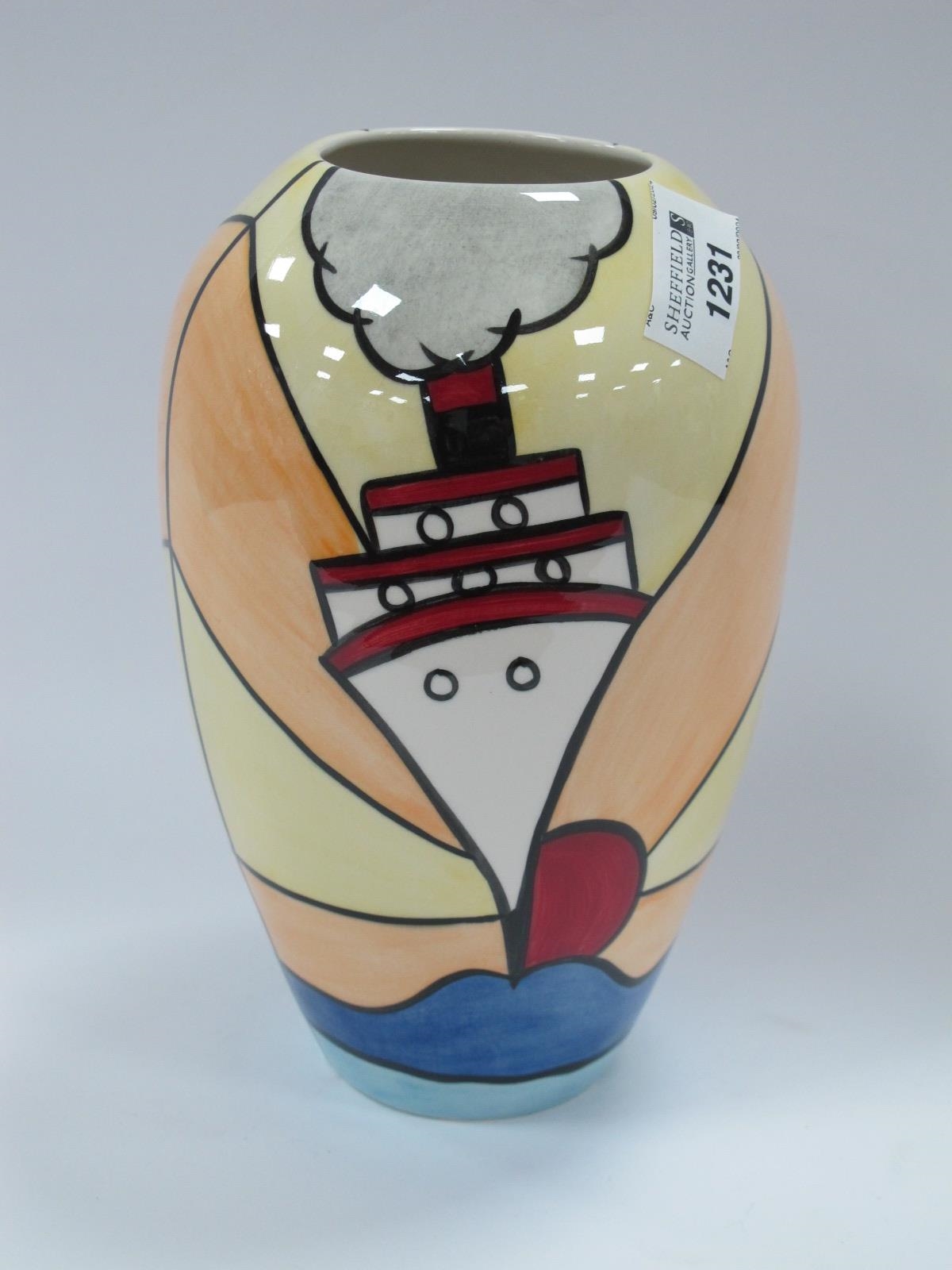 Lorna Bailey | Lorna Bailey Pottery Vase, of ovoid form, painted in the ...