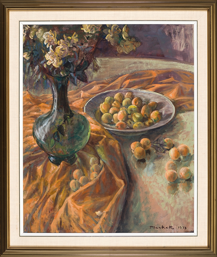 Joseph Francis Plaskett | Apricots and Flowers (1973) | MutualArt