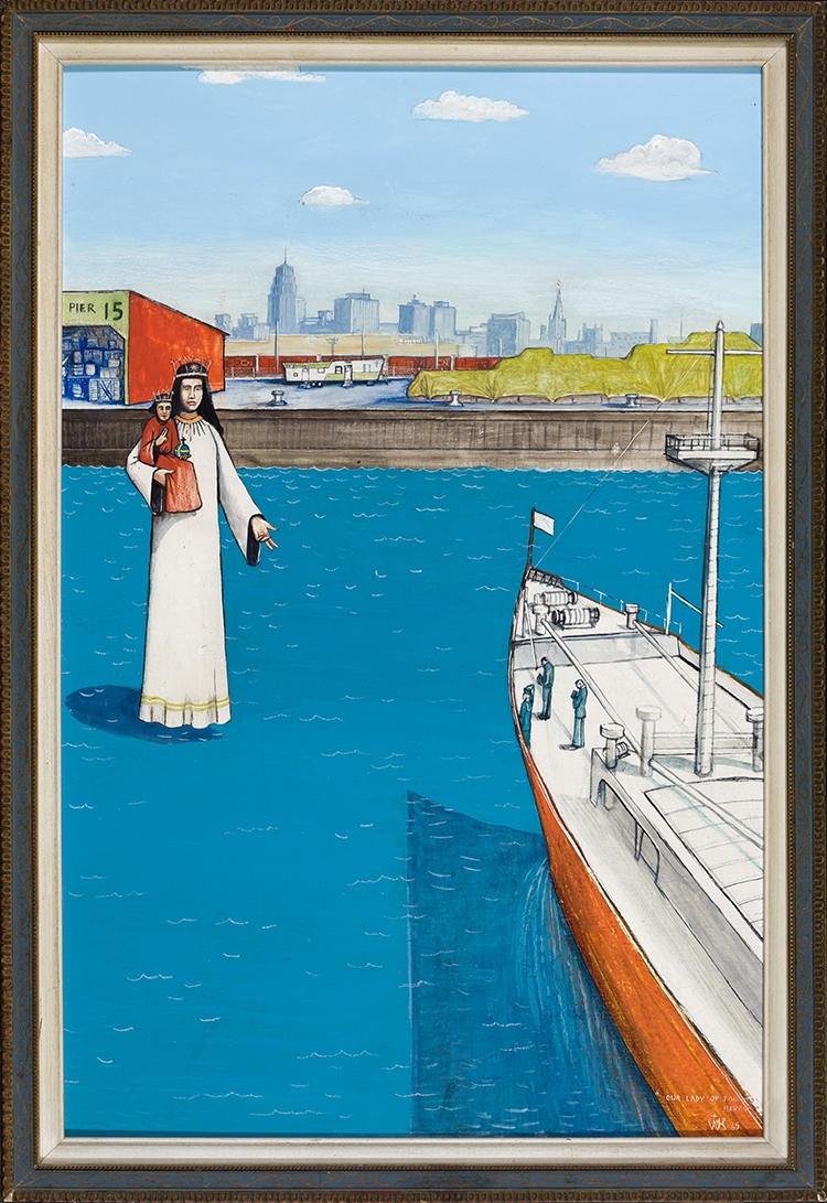 William Kurelek | Our Lady of Toronto Harbour (1965) | MutualArt