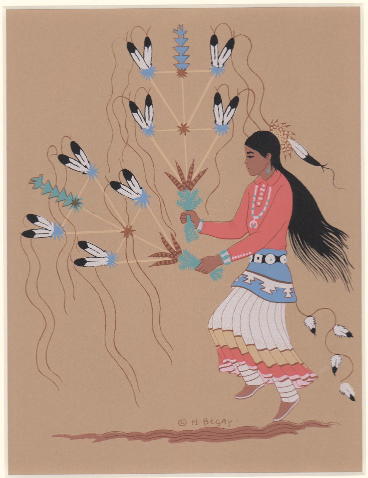 Harrison Begay | H. Begay 'Feather Dancer | MutualArt