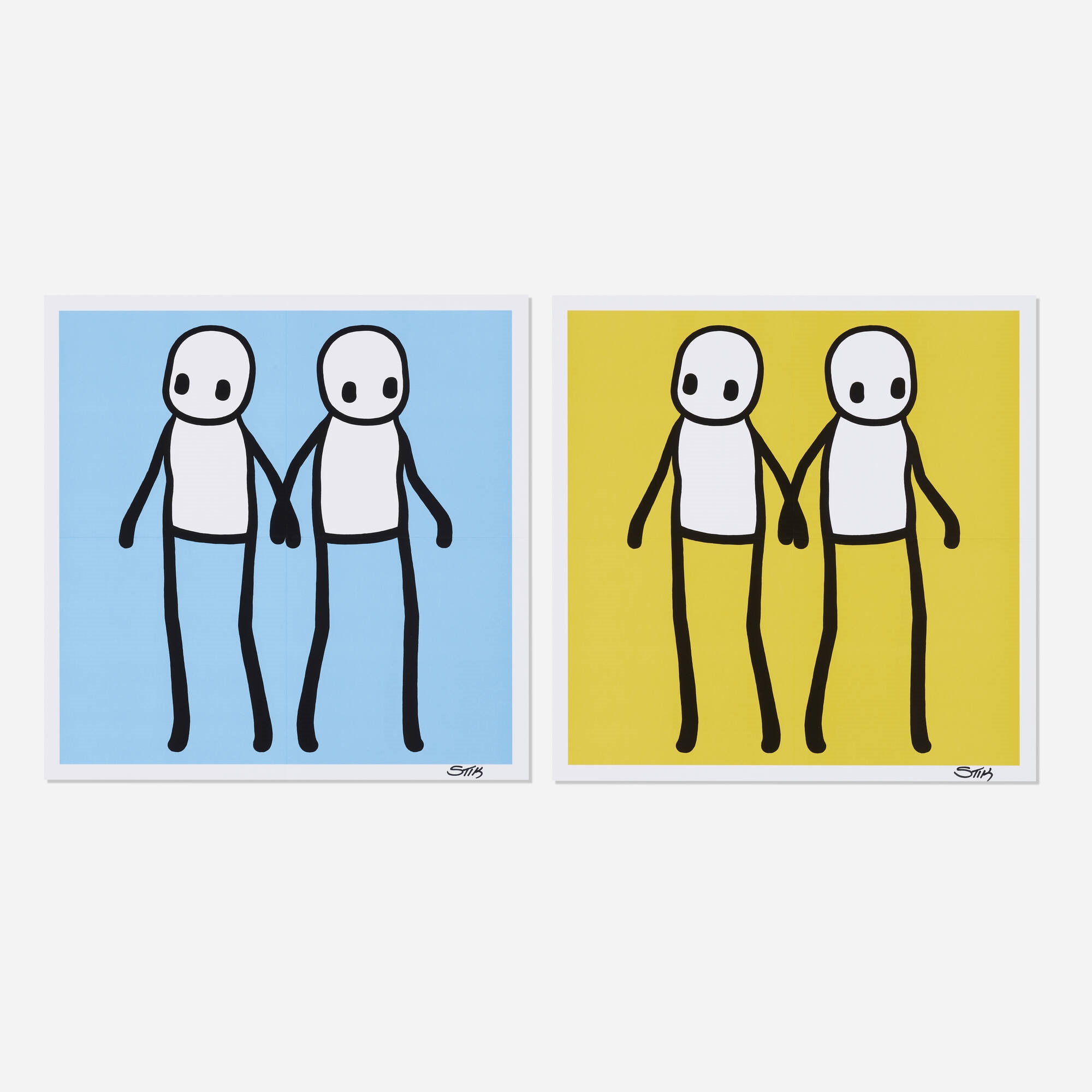 Stik | Holding Hands (Yellow); Holding Hands (Blue) (two works) (2020 ...