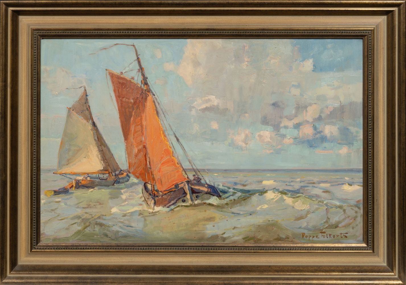 Poppe Folkerts | Boats off Norderney (1930) | MutualArt
