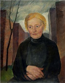 Lotte Laserstein | The Artist's Mother, Meta Laserstein (1921) | MutualArt