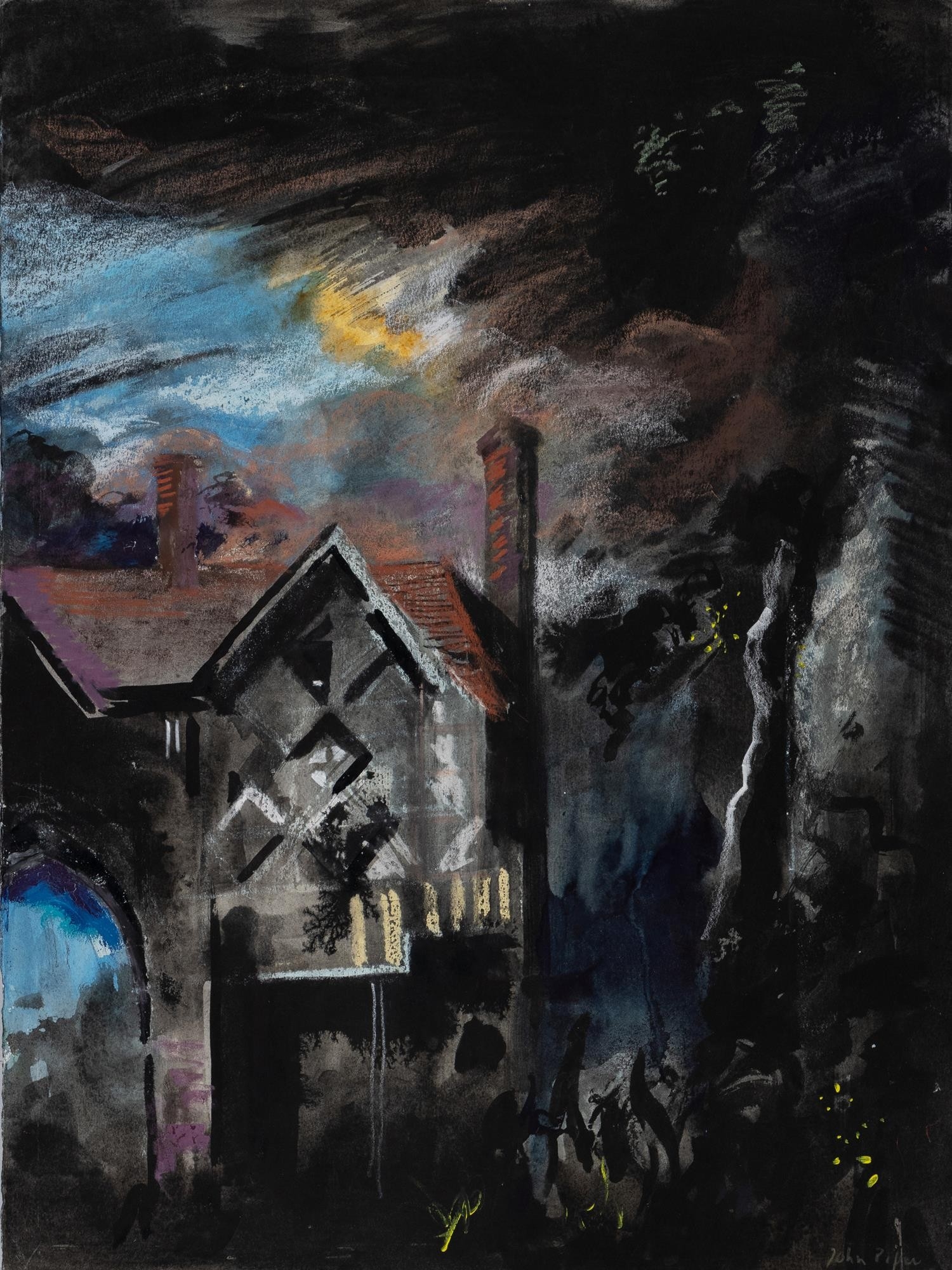 John Piper | BUILDING BY NIGHT | MutualArt