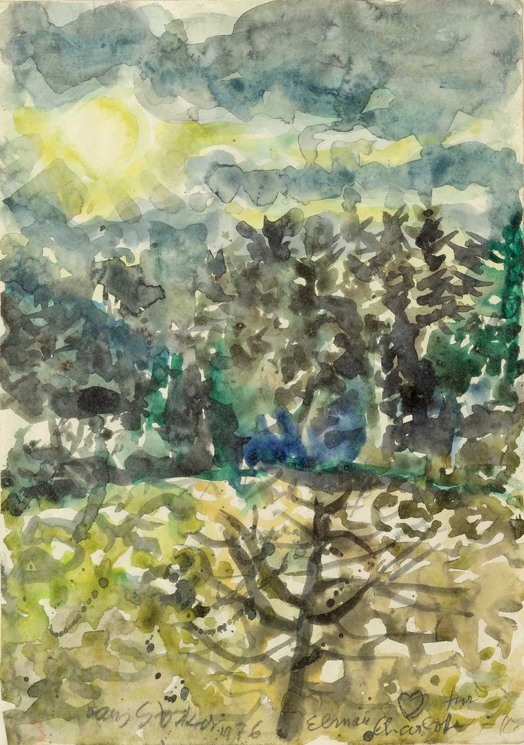 Hans Stocker | 22 x 32cm; and a watercolour by the same artist (2 ...