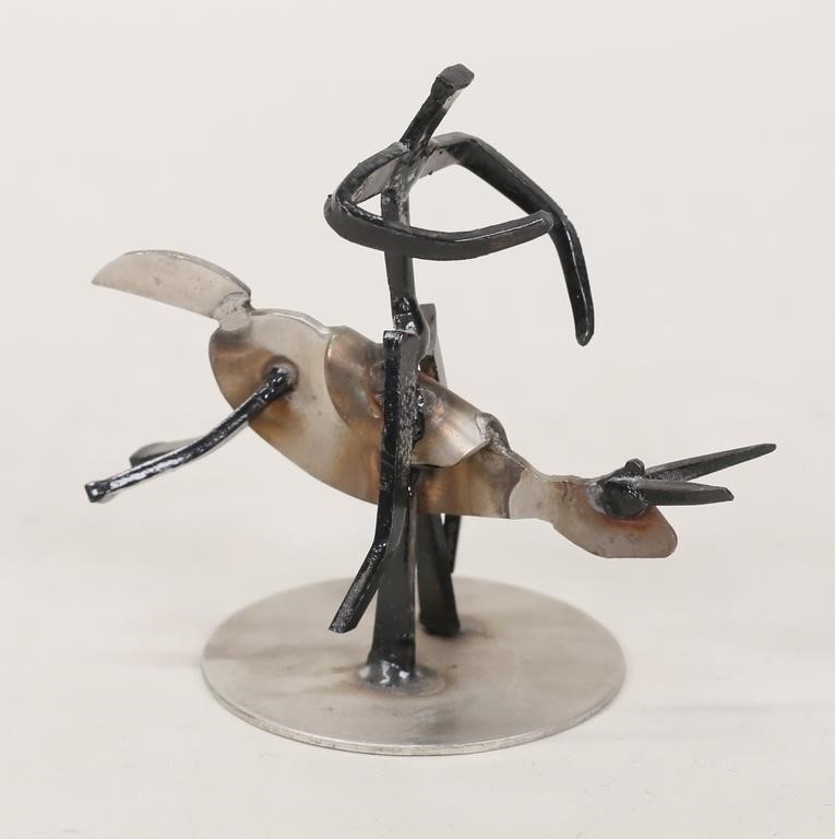 John Folk | 5 John Folk Metal Folk Art Sculptures | MutualArt