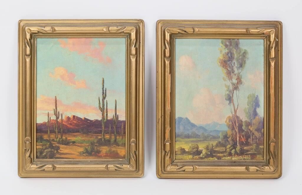 Walter Albert Engelhardt | Walter Engelhardt 2 Western Oils on Board ...