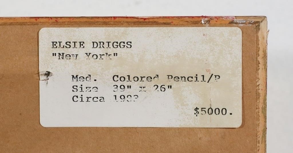 Elsie Driggs | Elsie Driggs Colored Pencil Drawing New York (1991 ...
