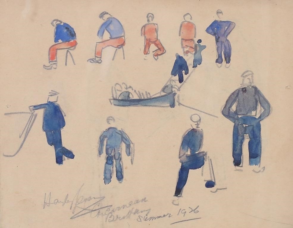 Hayley Lever | Richard Hayley Lever Watercolor Concarneau | MutualArt