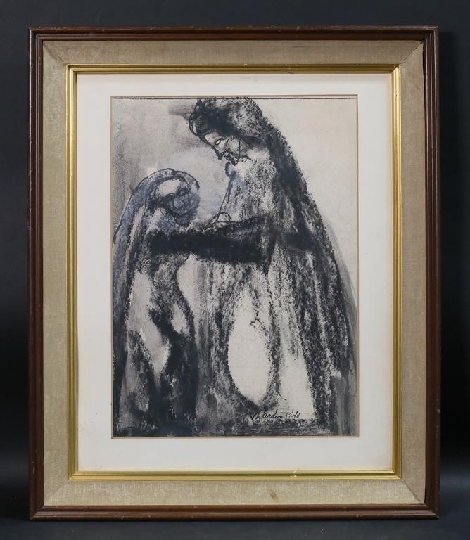 Joachim Probst | Joachim Probst Gouache Two Figures | MutualArt