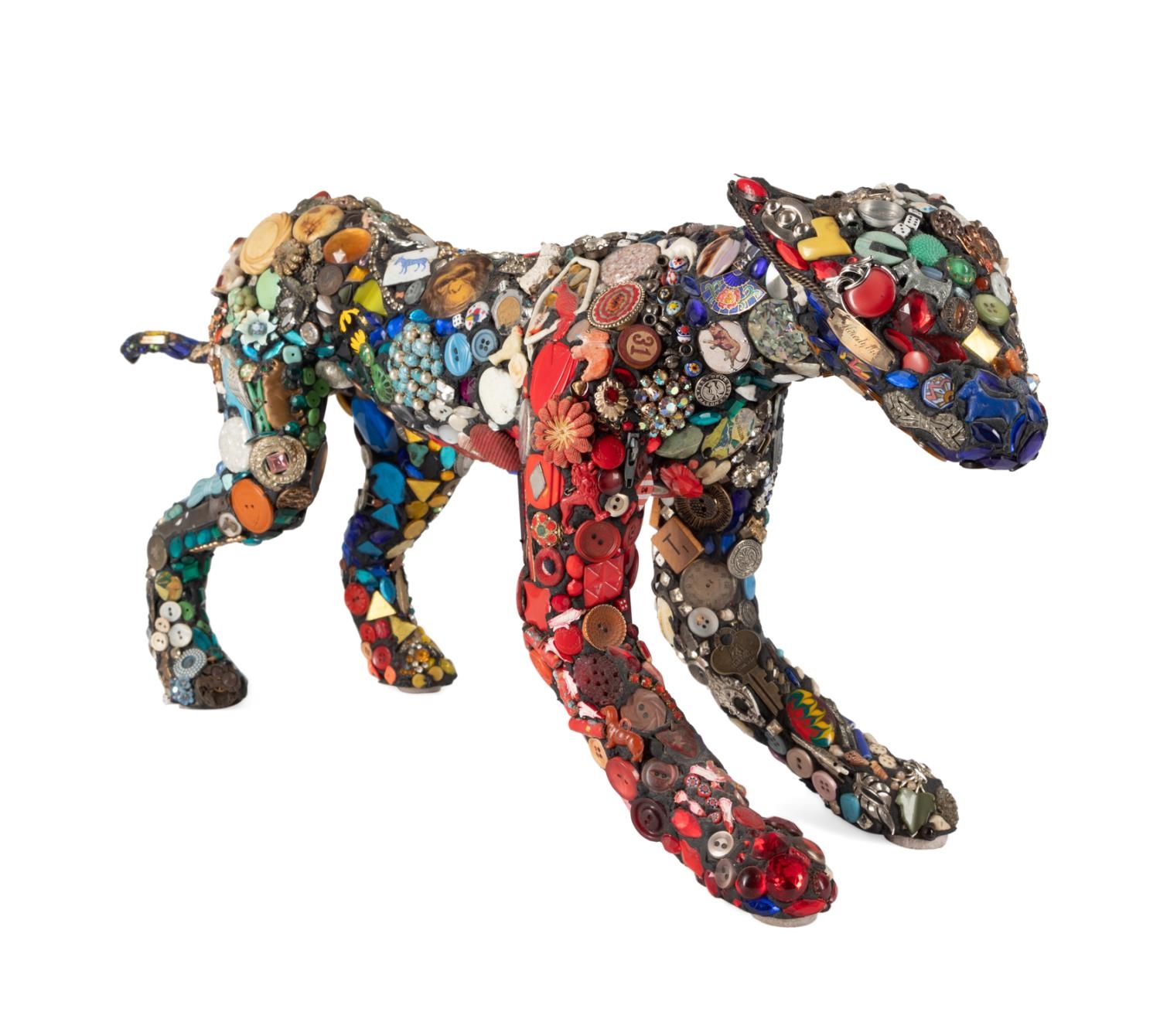 Mary Engel | MARY ENGEL CROUCHING DOG FOUND OBJECTS SCULPTURE | MutualArt