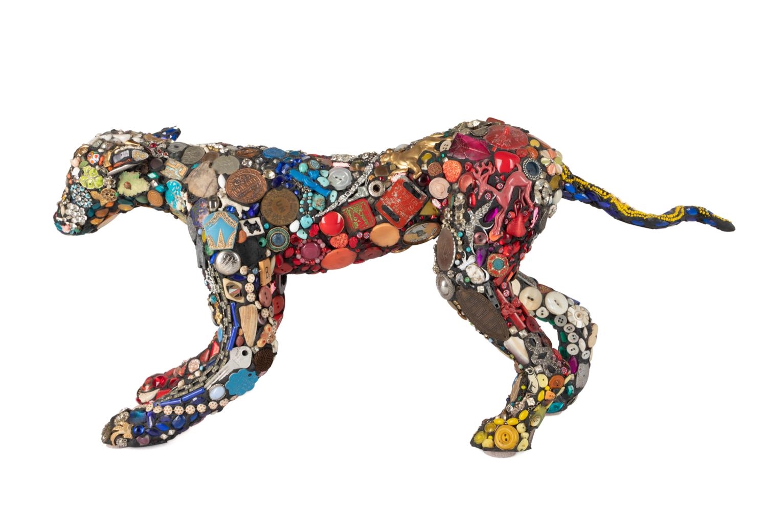 Mary Engel | MARY ENGEL CROUCHING DOG FOUND OBJECTS SCULPTURE | MutualArt