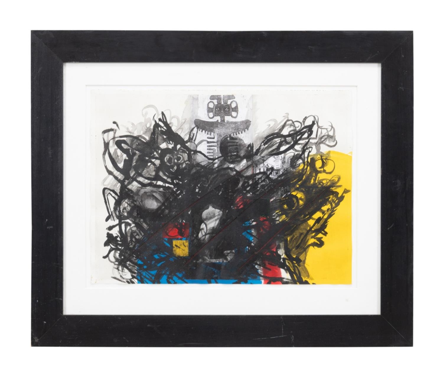 Donald Locke | DONALD LOCKE, MIXED MEDIA ABSTRACT ON PAPER | MutualArt