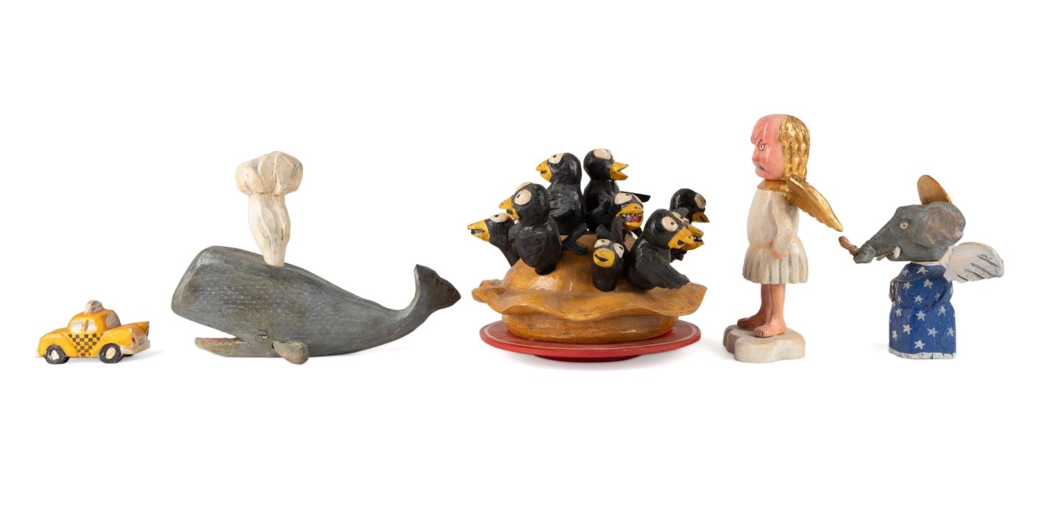 Connie Roberts | NINE CONNIE ROBERTS FOLK ART SCULPTURES WHISTLES (1996 ...