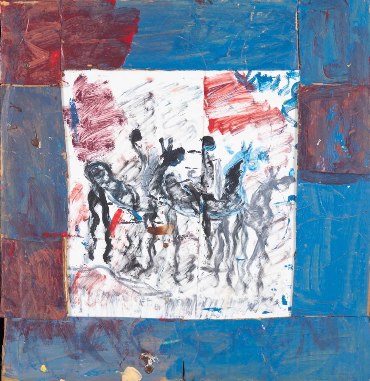 Purvis Young | PURVIS YOUNG, ABSTRACT FIGURAL, MIXED MEDIA | MutualArt