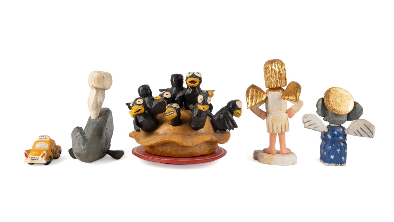 Connie Roberts | NINE CONNIE ROBERTS FOLK ART SCULPTURES WHISTLES (1996 ...