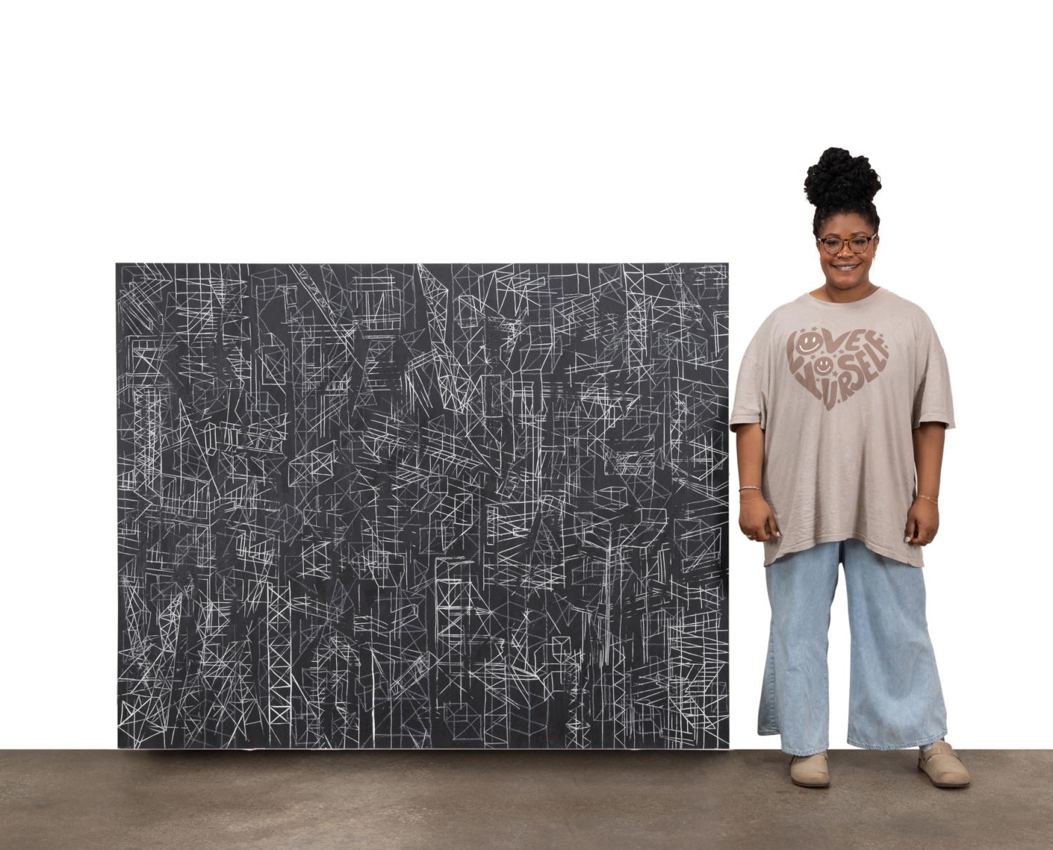 Brett James Smith | BRETT SMITH BLACK & WHITE ABSTRACT, MM ON PANEL ...