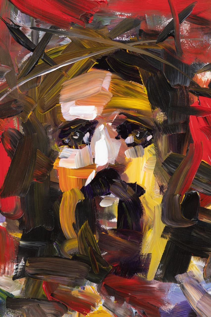 Steve Penley | STEVE PENLEY, 'JESUS', MODERN ACRYLIC ON PAPER | MutualArt