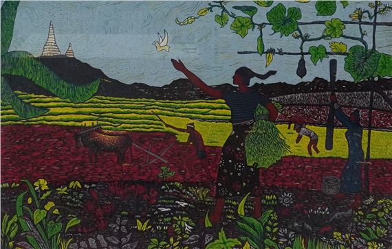 Chen Long | Farmers in a Field | MutualArt