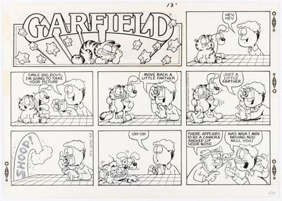 Jim Davis | Garfield Sunday Comic Strip Original Art | MutualArt