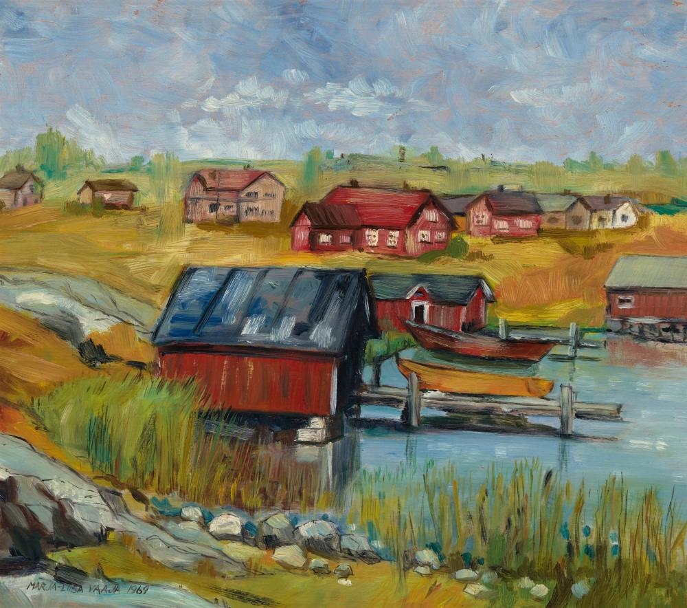 Marja-Lisa Vaaja | Village and Jetty, 1969 (1969) | MutualArt