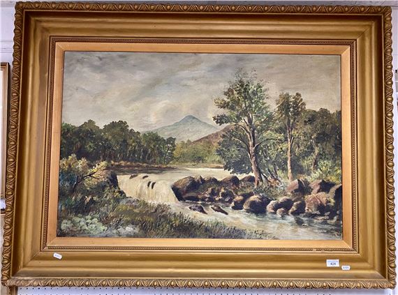 J. Campbell | river landscape (1915) | MutualArt