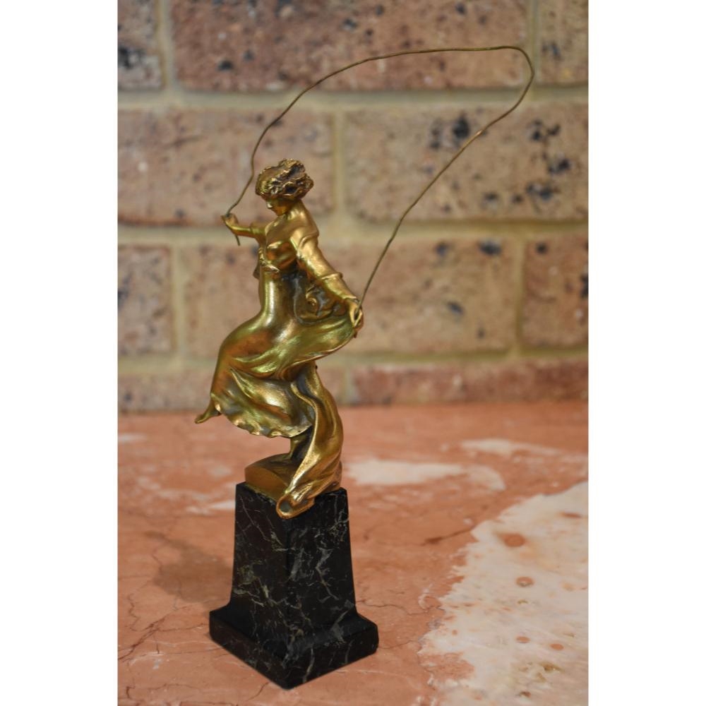 E. Segar | E. Segar. A highly detailed French art deco gilt bronze of ...