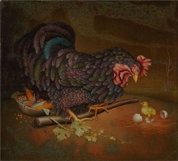 Biserka Zlatar | La poule et le poussin (1959) | MutualArt