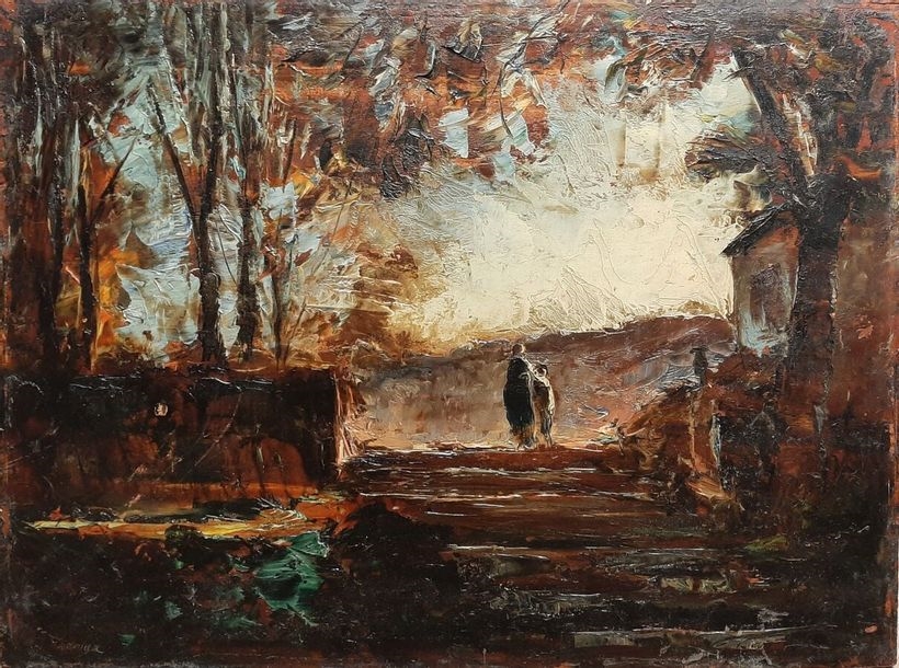Joseph Trevoux | Personnages dans un sous-bois | MutualArt