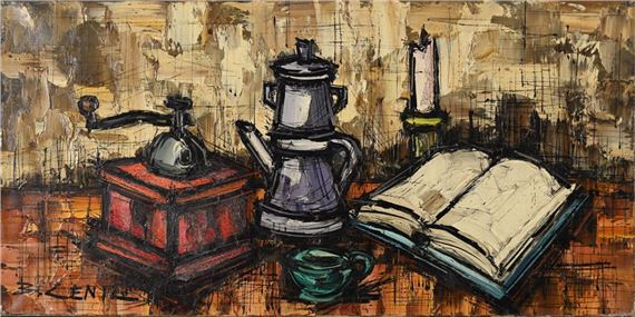Boris Cenic | Nature morte au moulin à café et à la cafetière | MutualArt