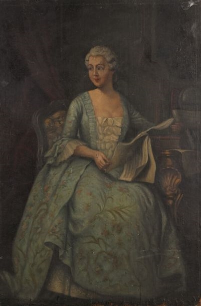 Maurice Quentin de La Tour | Portrait en pied de la marquise de ...