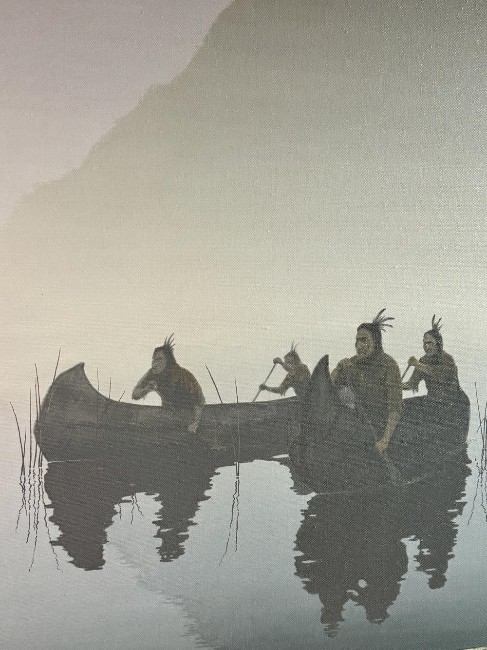 Jacob Pfeiffer | Canoes in the Mist Oil by Jacob Pfeiffer | MutualArt