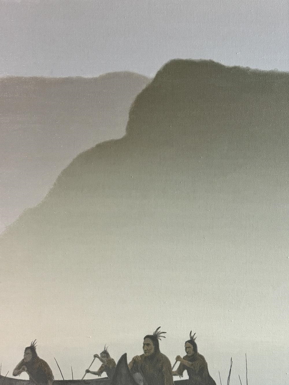 Jacob Pfeiffer | Canoes in the Mist Oil by Jacob Pfeiffer | MutualArt