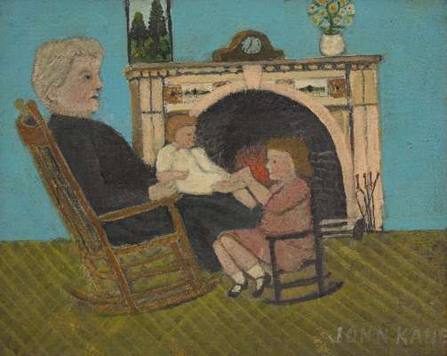 John Kane | Grandma at Fireside | MutualArt