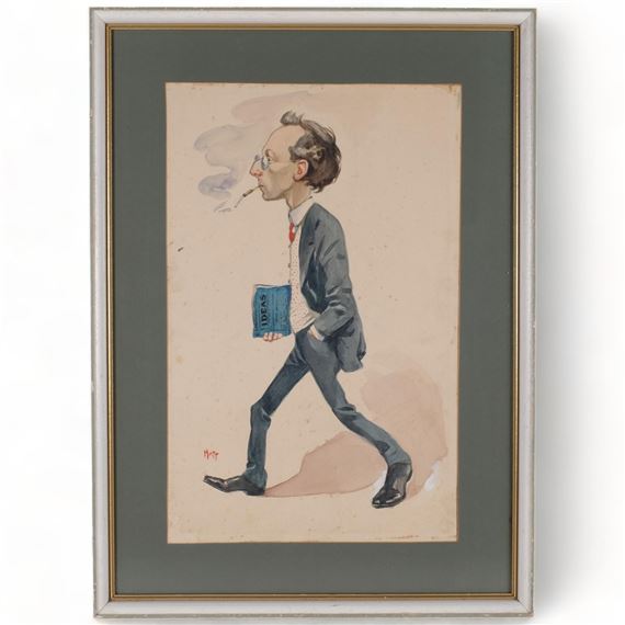 Edward Lear | An original watercolour caricature of Edward Lear (1850 ...