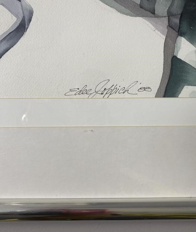 Edee Joppich | Edee Joppich Watercolor 1988 Black White and Red (1988 ...