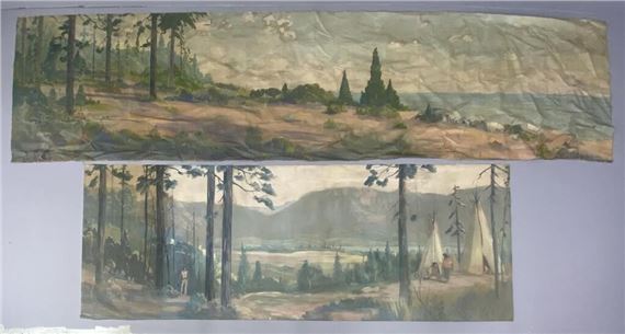 Charles Johan Bergstrom | Charles Johan Bergstrom 7 Large Mural Panels ...