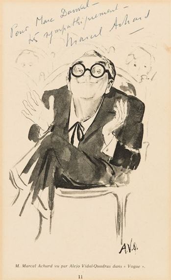 Alejo Vidal-Quadras | Autographe sur une caricature d'Achard exécutée ...
