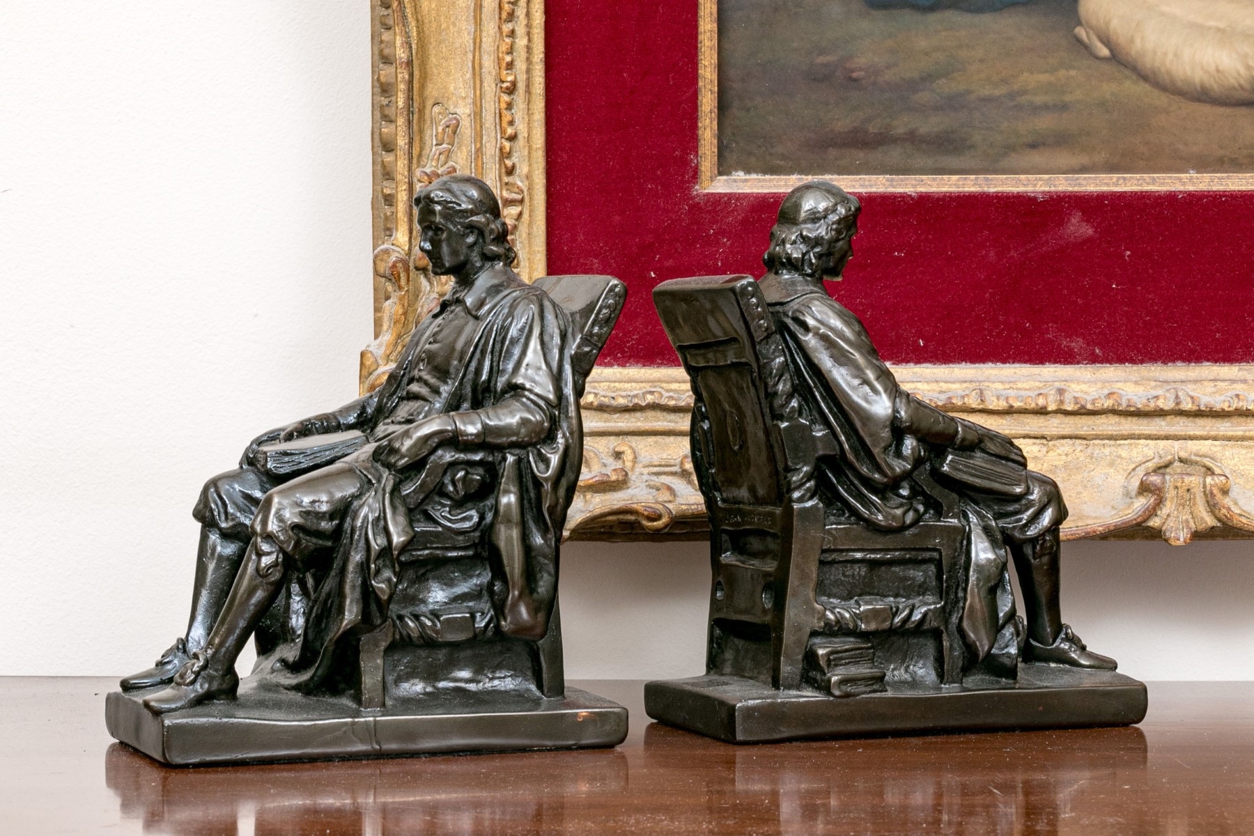 Daniel Chester French | Pair Of John Harvard Marion Bronzed Bookends ...