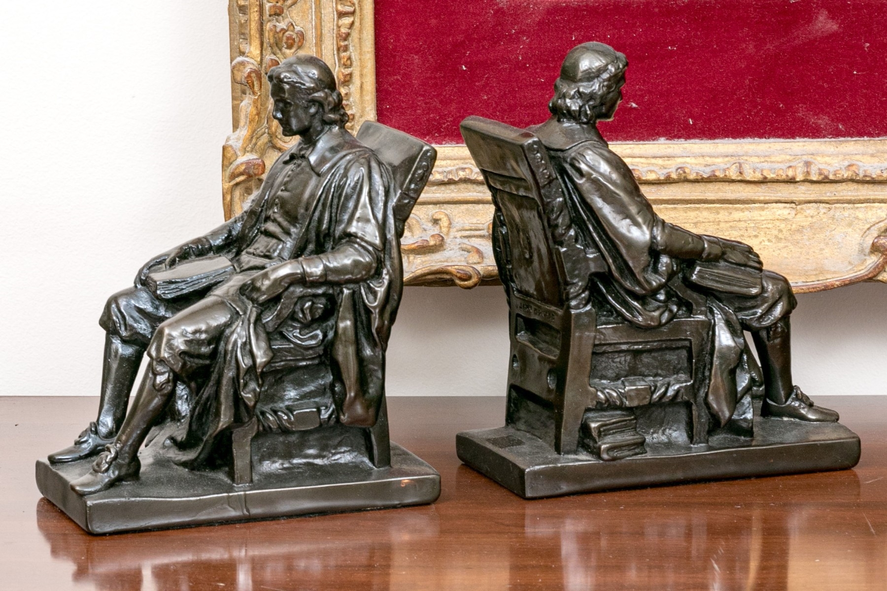 Daniel Chester French | Pair Of John Harvard Marion Bronzed Bookends ...
