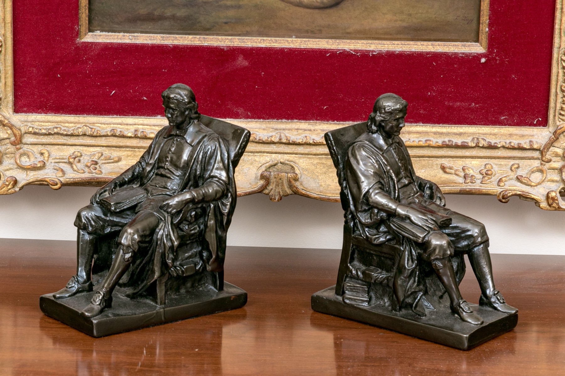 Daniel Chester French | Pair Of John Harvard Marion Bronzed Bookends ...