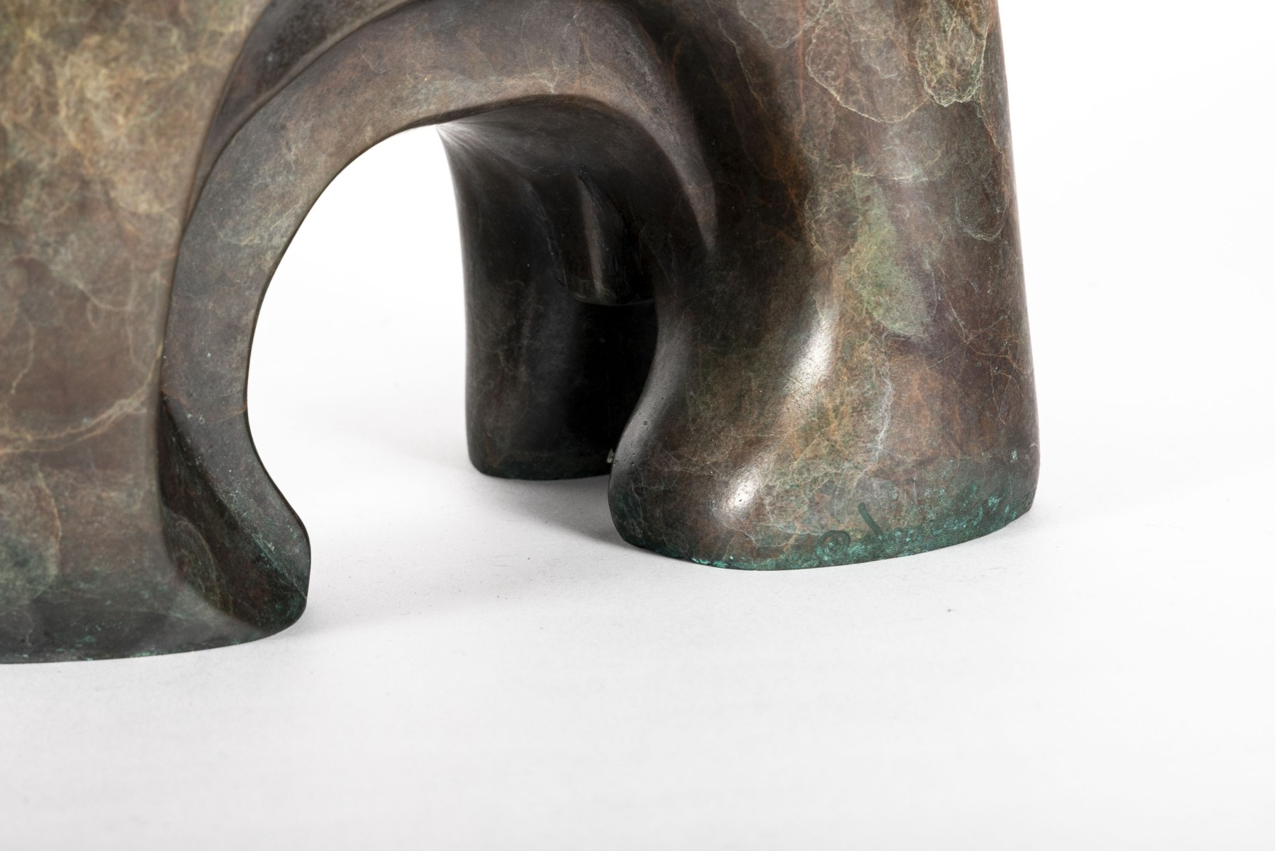 Donald Riggs | B. 1948) Modernist Bronze Elephant Sculpture | MutualArt