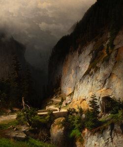 Joseph Jansen | Alpine View (1872) | MutualArt
