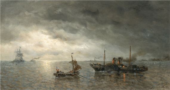 François-Étienne Musin | Stormy sky over the Western Scheldt | MutualArt