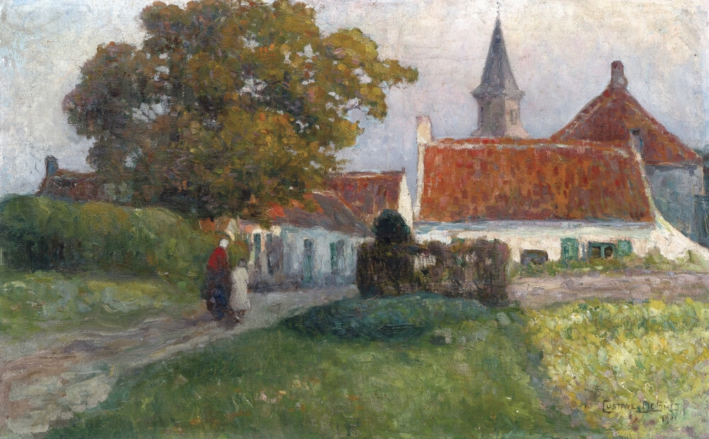 Gustave de Smet | The village of Deurle (1901 (1901) | MutualArt