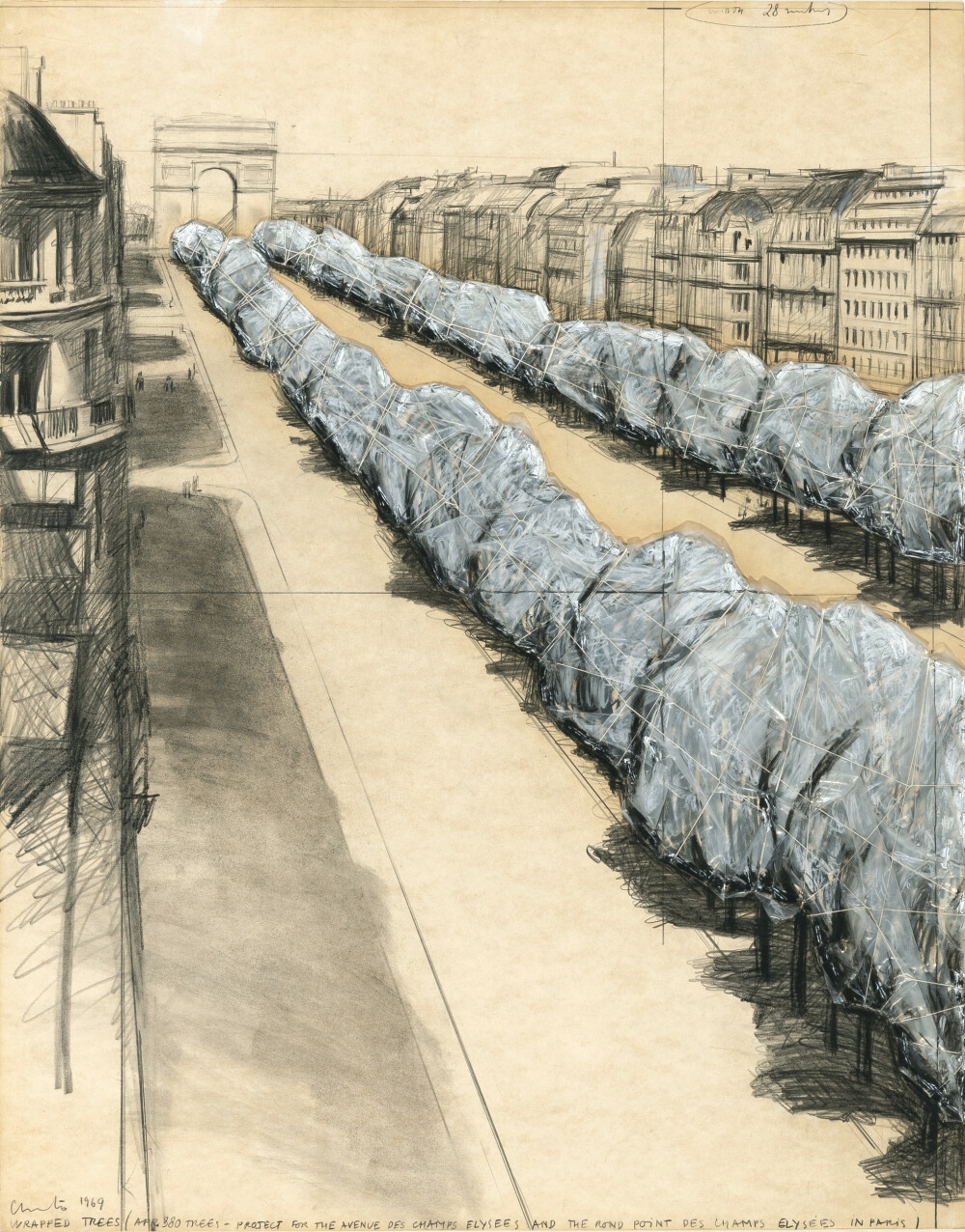 Christo | Wrapped trees (Appr. 380 trees - Project for the Avenue des ...