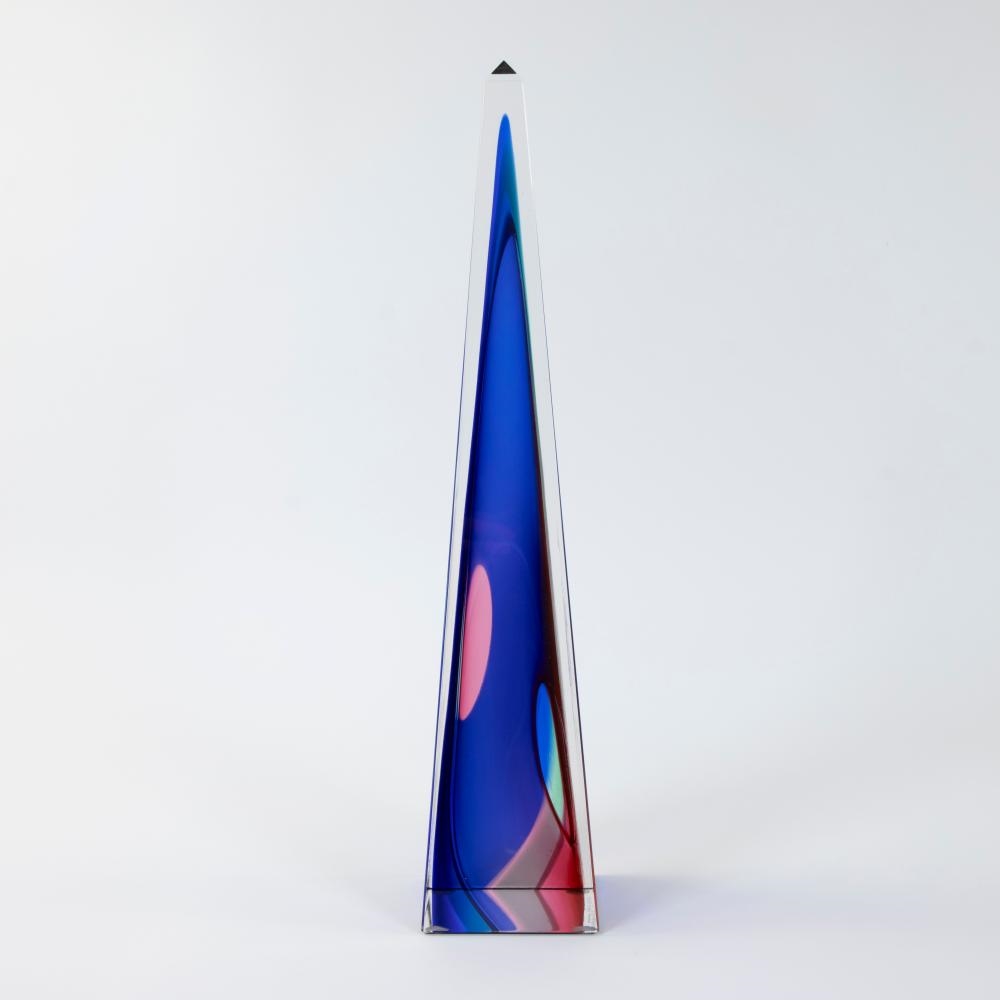 Yan Zoritchak | multicoloured Obilisk glass sculpture | MutualArt
